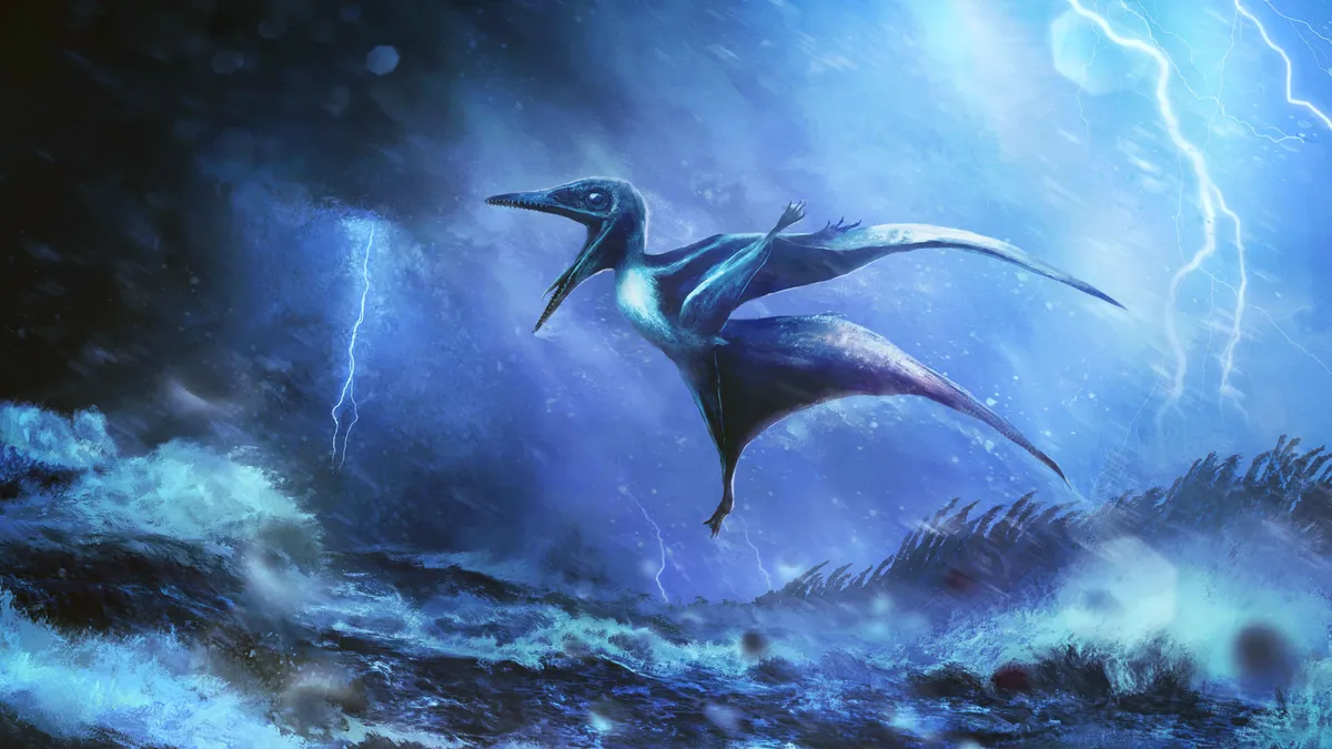 I cuccioli di pterodattili sono morti in una violenta tempesta ...